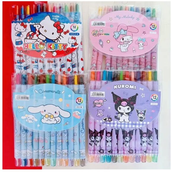 Office | Hello Kitty Crayon Pencil Pack 12 Pieces | Poshmark